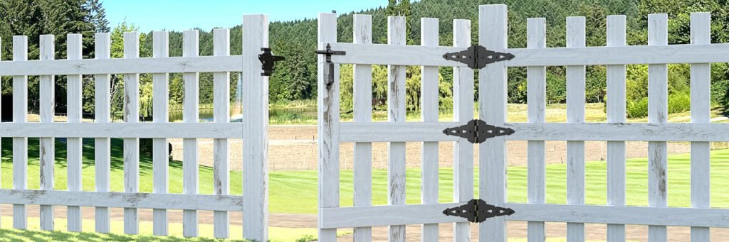Wood Gate Hardware Heavy Duty Decorative Strap Gate Hinges with Screws ...