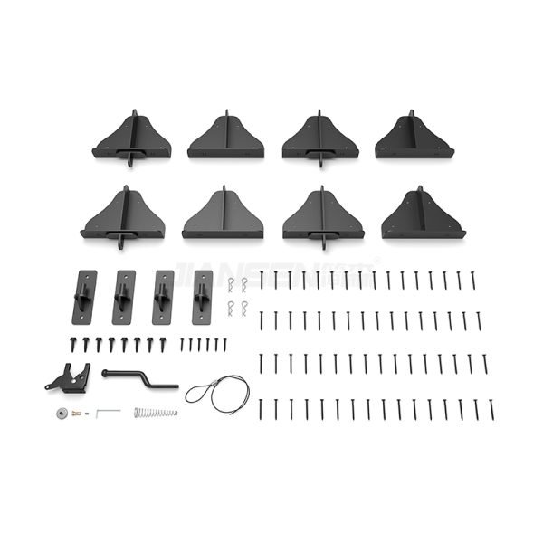 Heavy Duty Fence Hardware Kit Black Steel Hinges Kits Fence Gate Latch ...